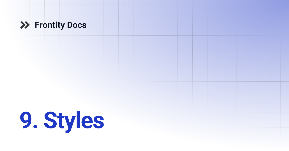 9. Styles | Frontity Docs