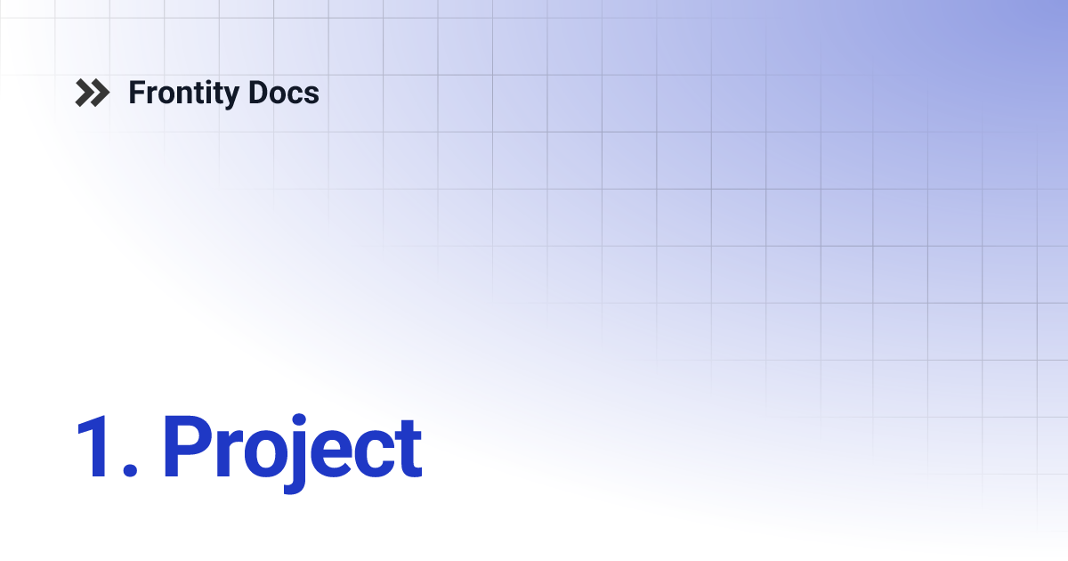 1. Project | Frontity Docs